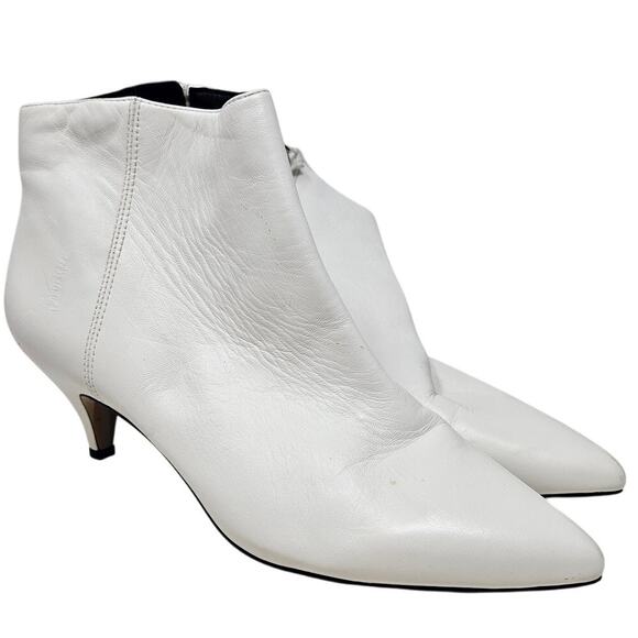Sam Edelman | Shoes | Sam Edelman Kinzey Sz 9 White Leather Ankle ...